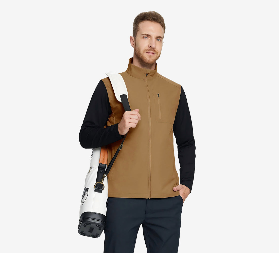 Windproof Golf Vests with Zip Pockets | Golf Jackets and Vests Mens ...